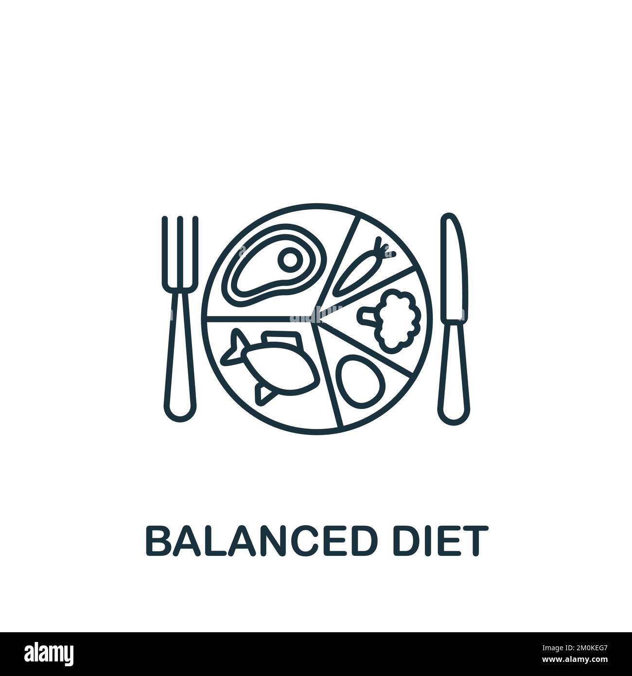 Balanced Diet icon. Monochrome simple Detox Diet icon for templates ...