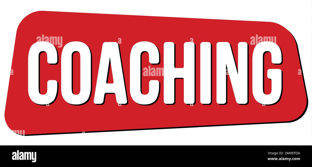 COACHING text written on red trapeze stamp sign Stock Photo - Alamy