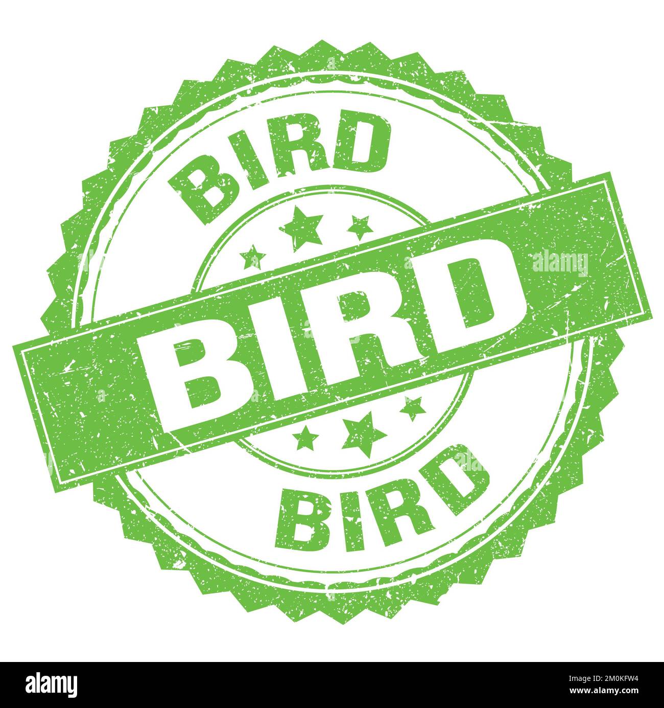 BIRD text written on green round stamp sign Stock Photo - Alamy
