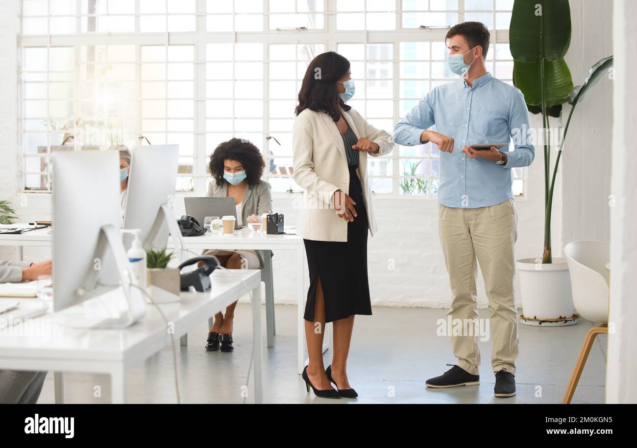 Elbows greeting hi-res stock photography and images - Alamy