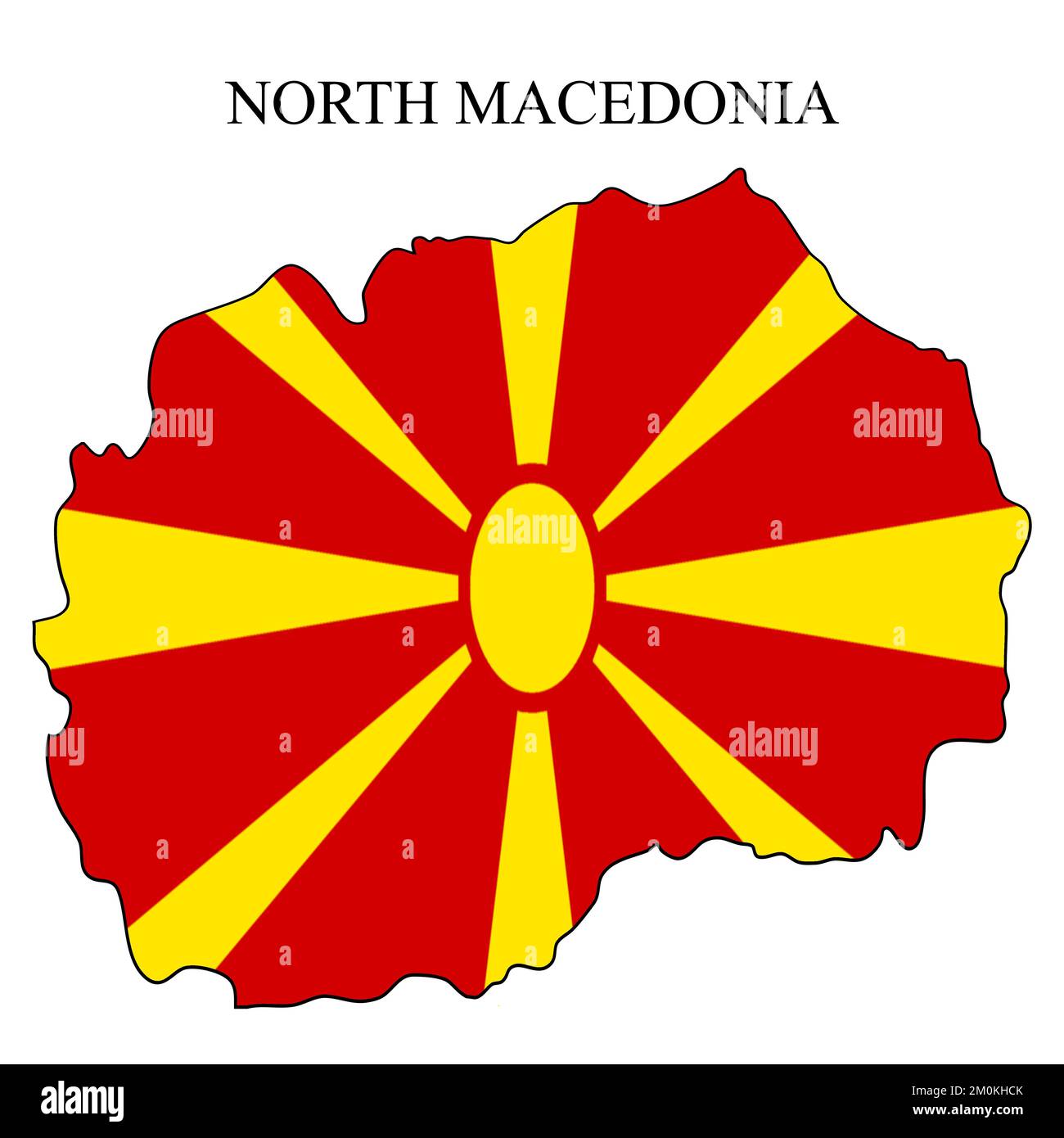 North Macedonia map vector illustration. Global economy. Famous country ...