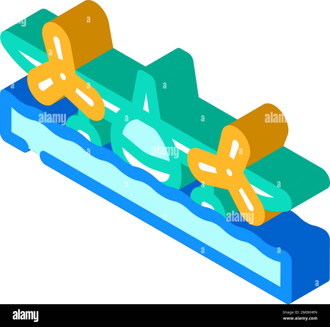 seaplane airplane aircraft isometric icon vector illustration Stock ...