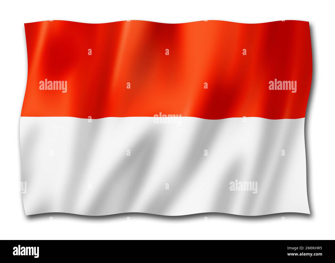 Hesse state flag, Germany waving banner collection. 3D illustration ...