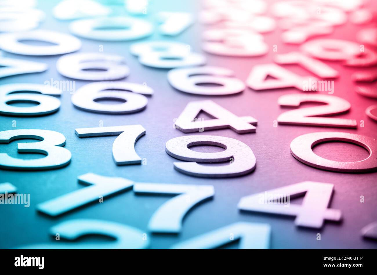 Mathematics background made with solid numbers - Closeup view Stock ...