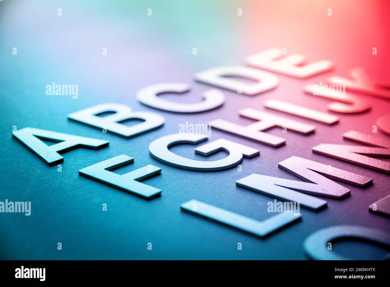 Alphabet made with solid letters. closeup view Stock Photo - Alamy