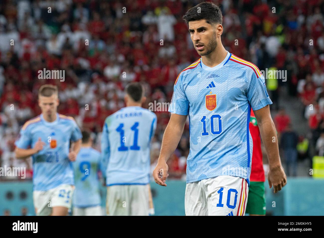 Marco ASENSIO of Spain disappointed during the FIFA World Cup Qatar ...