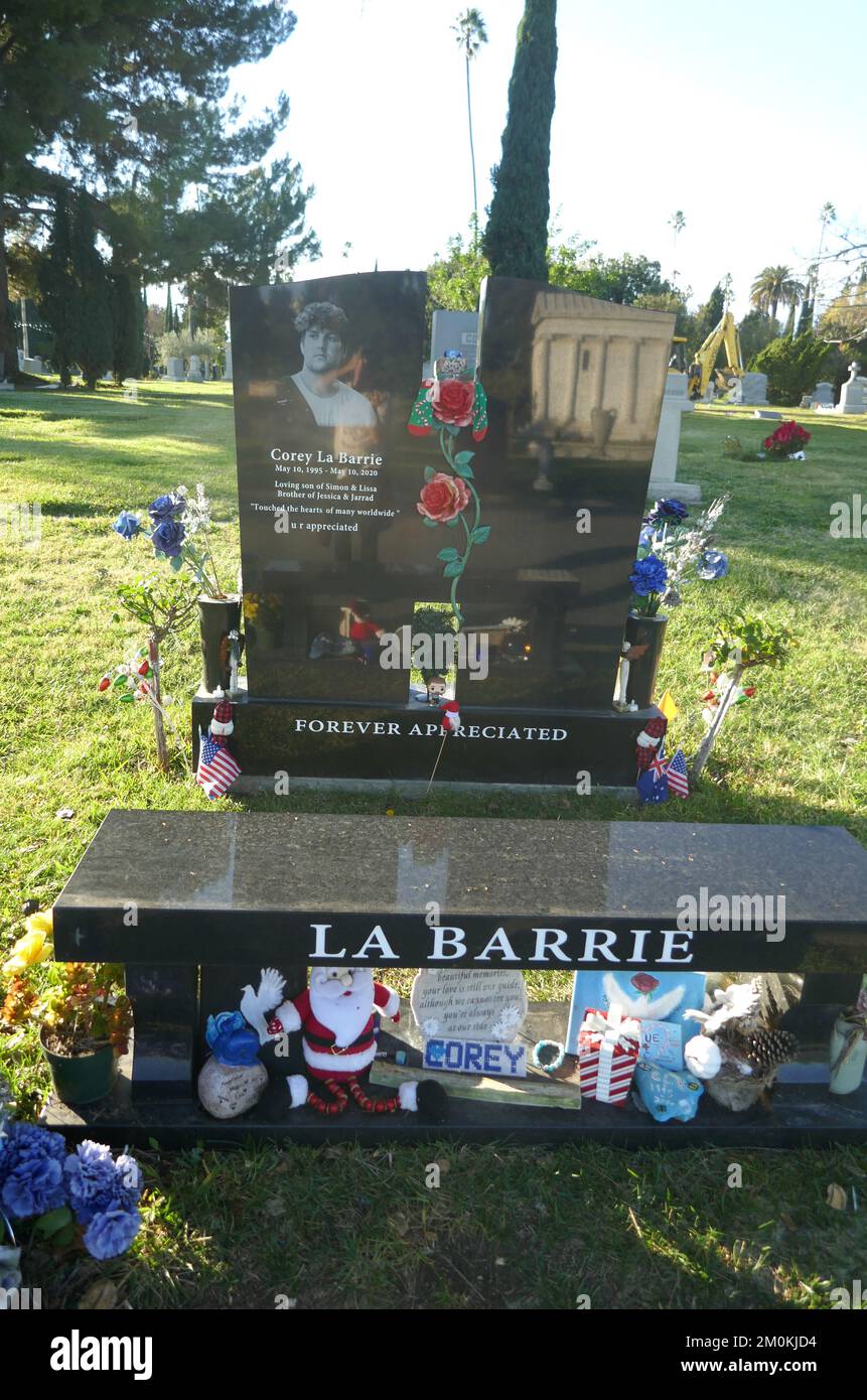 Los Angeles, California, USA 3rd December 2022 Corey La Barrie's Grave ...