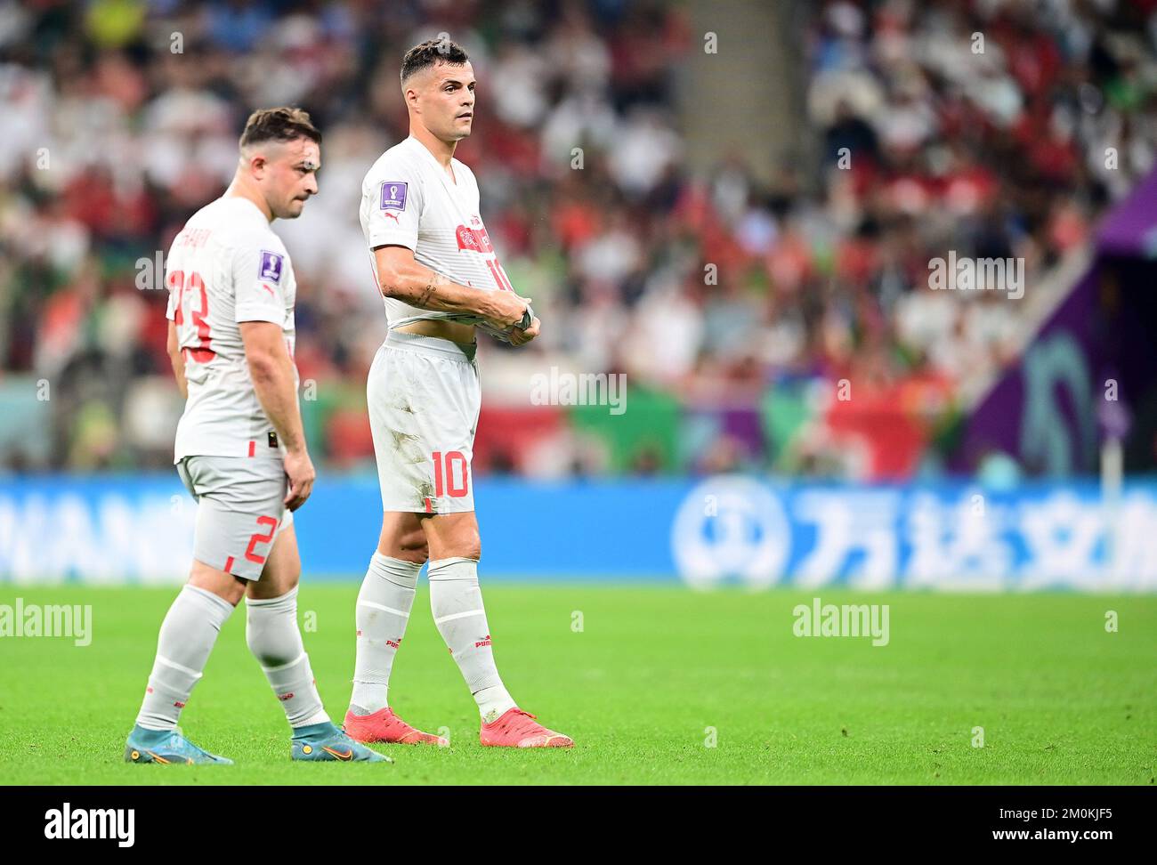 v.l. Xherdan Shaqiri, Granit Xhaka (Schweiz)Lusail, 06.12.2022, FIFA ...