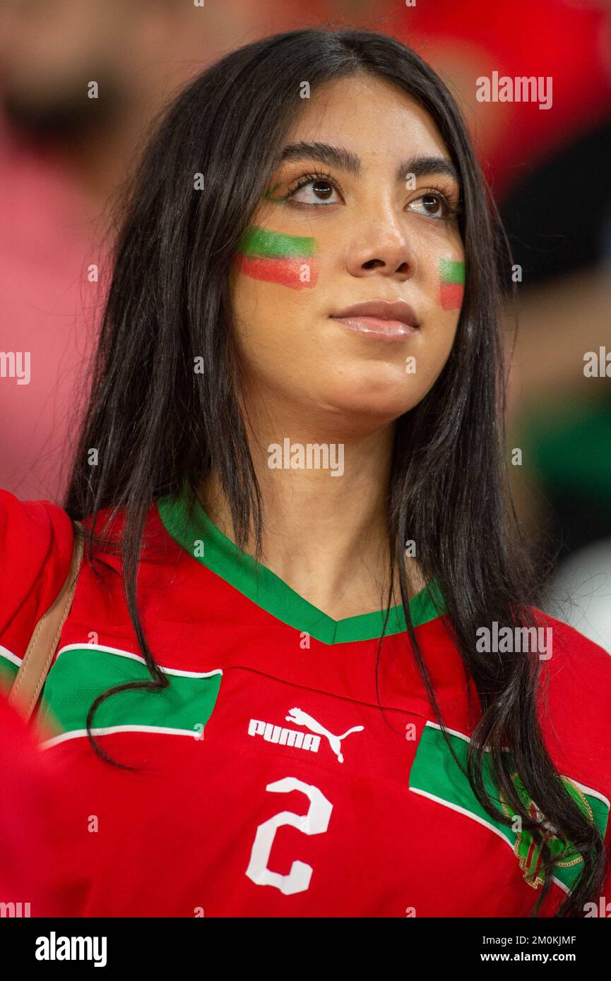 Doha, Qatar. 06th Dec, 2022. Moroccan fan during the FIFA World Cup ...