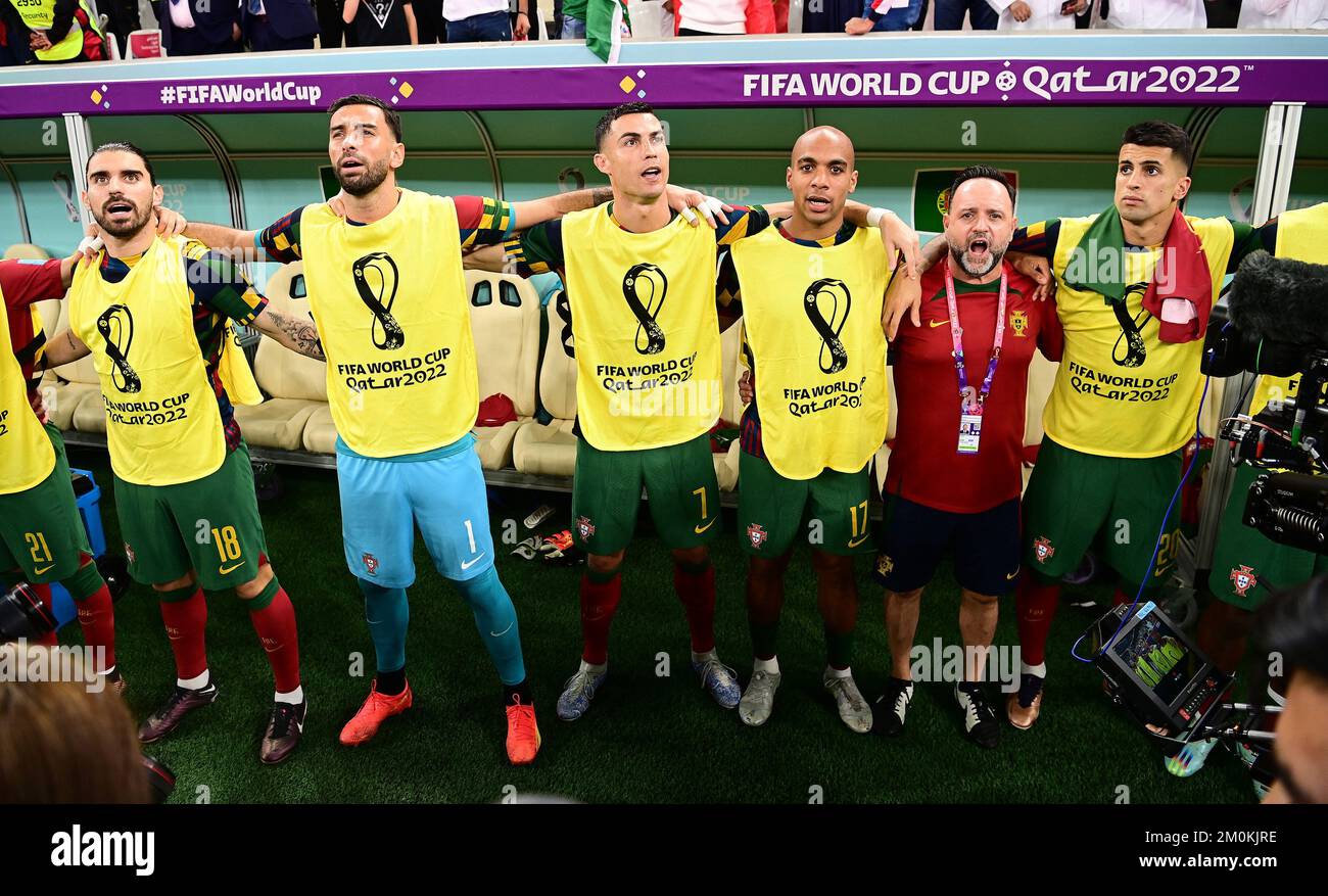 v.l. Ruben Neves, Torwart Rui Patricio (Portugal), Cristiano Ronaldo ...
