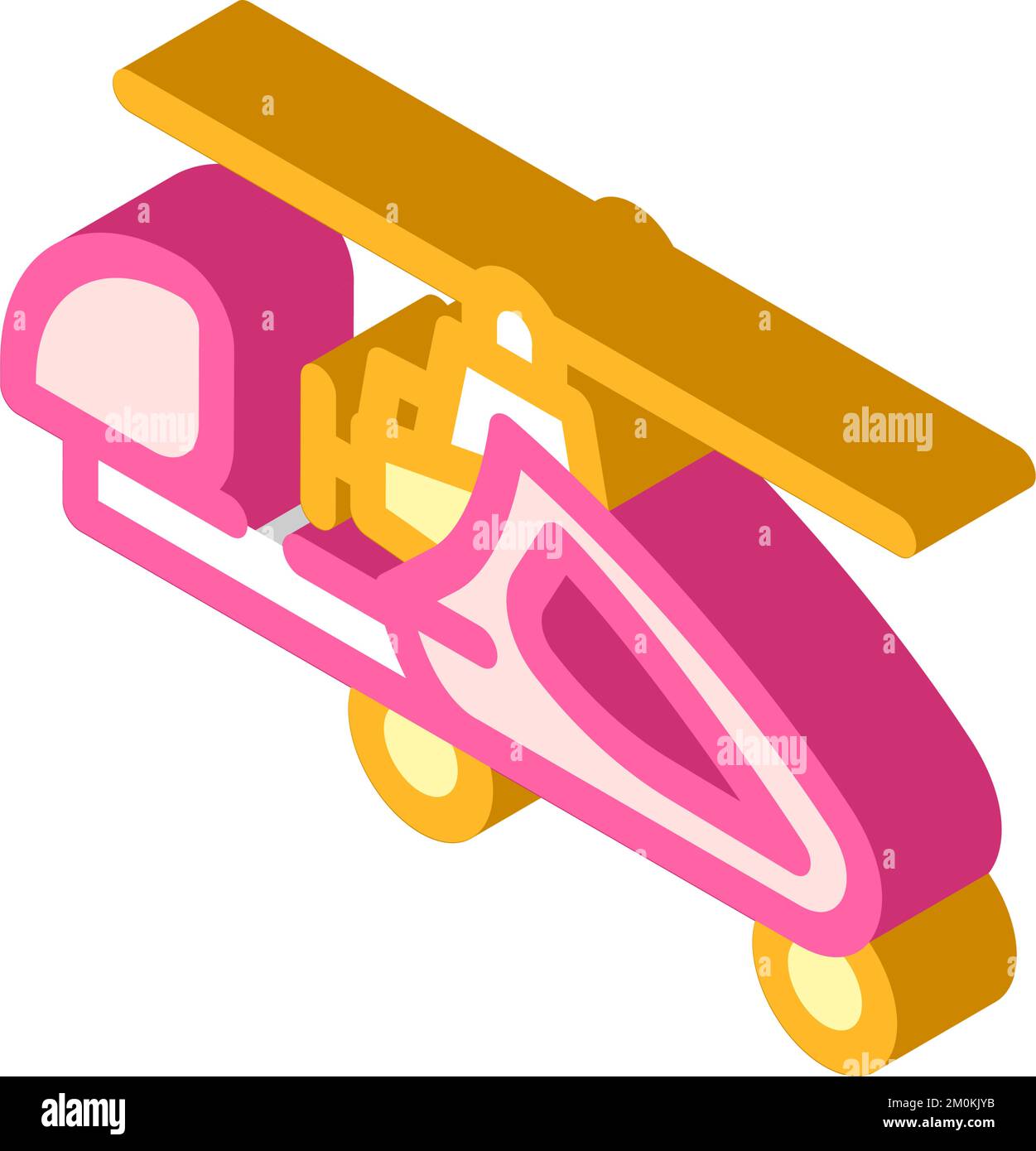 gyroplane airplane aircraft isometric icon vector illustration Stock ...