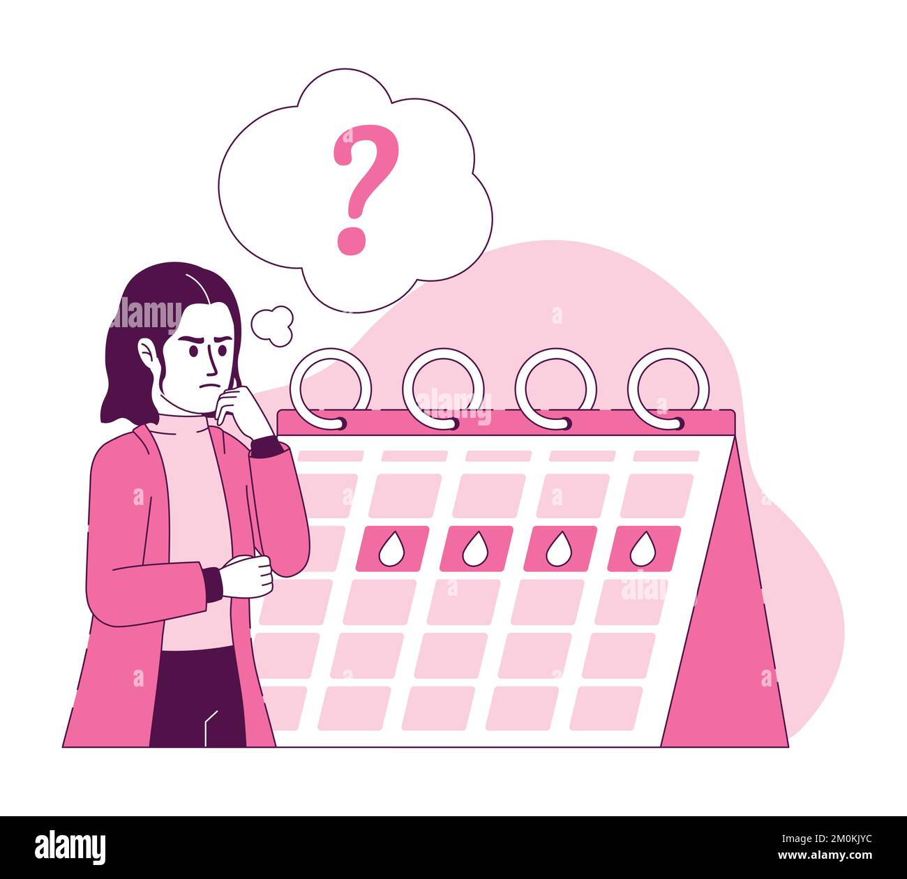 Menstruation period concept white Stock Vector Images - Alamy