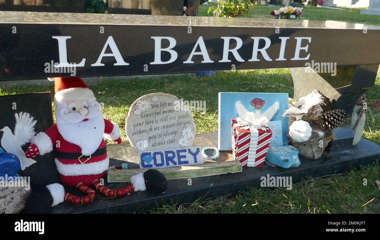 Los Angeles, California, USA 3rd December 2022 Corey La Barrie's Grave ...