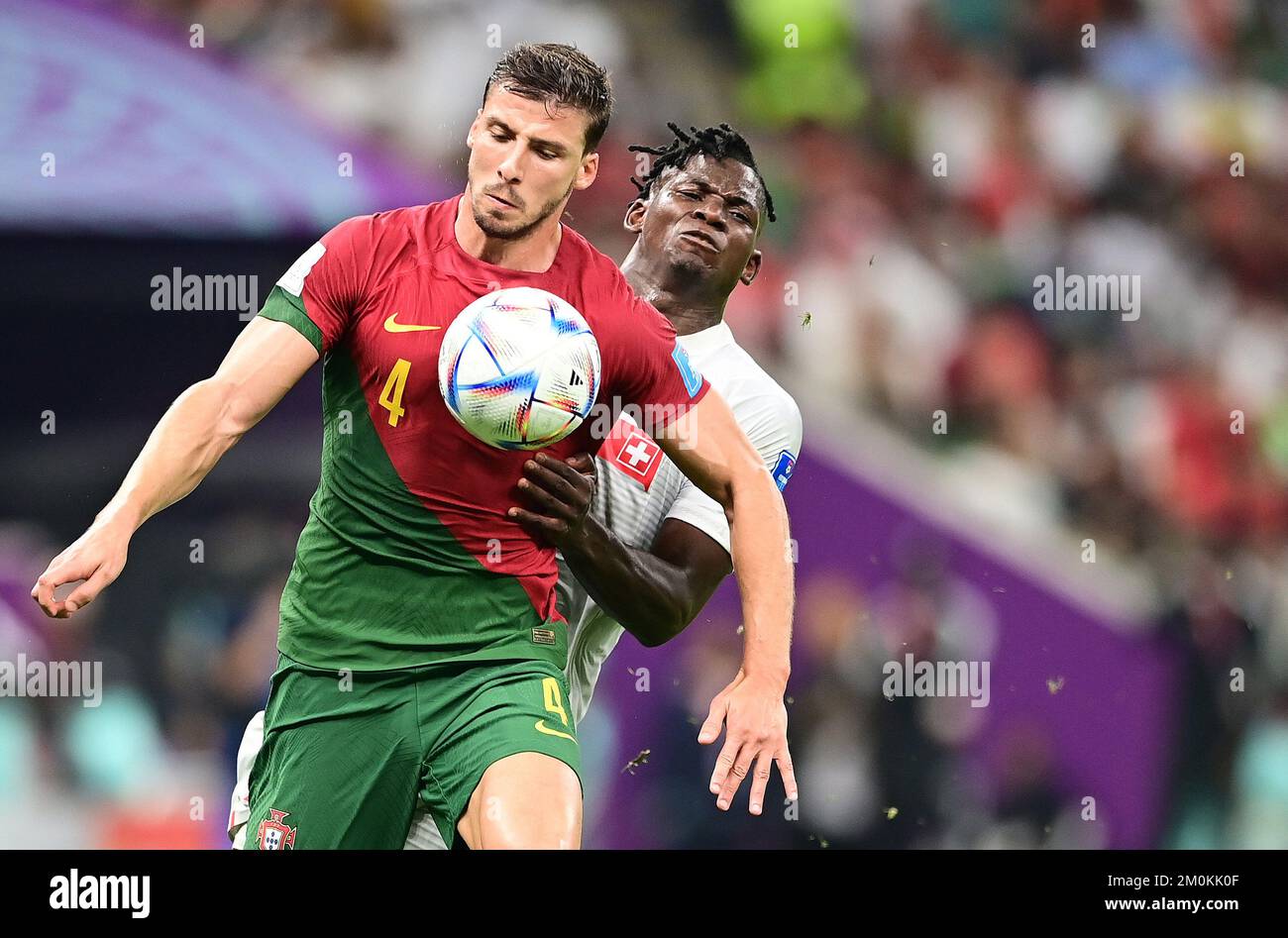 v.l. Ruben Dias, Breel Embolo (Schweiz)Lusail, 06.12.2022, FIFA ...