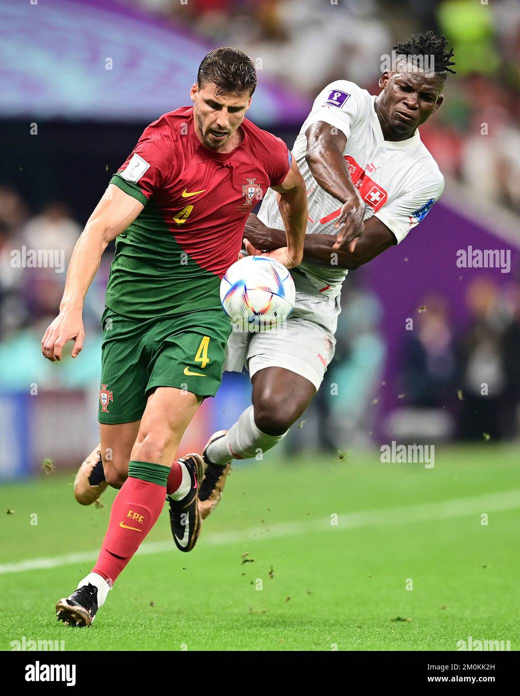 v.l. Ruben Dias, Breel Embolo (Schweiz)Lusail, 06.12.2022, FIFA ...