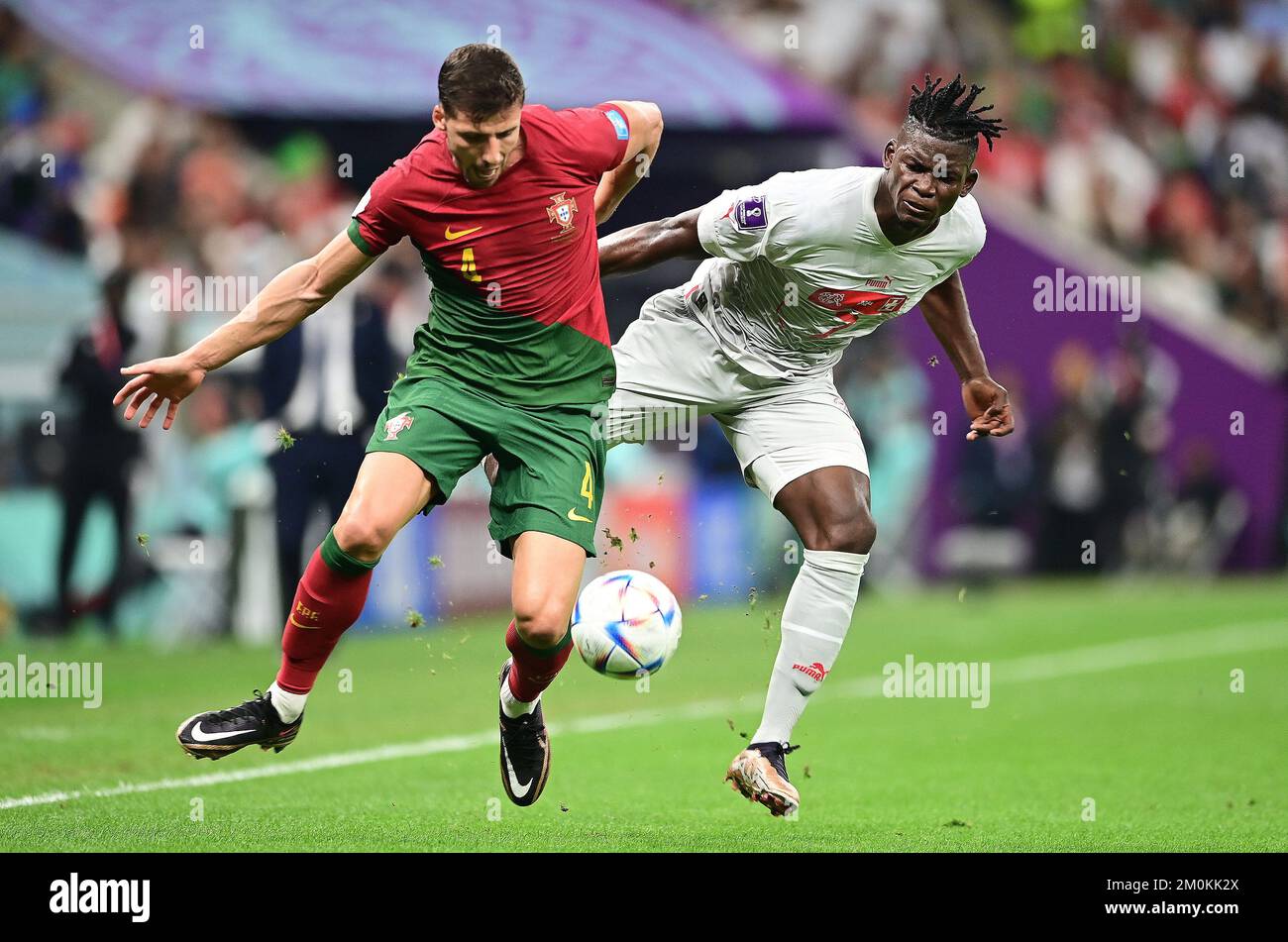 v.l. Ruben Dias, Breel Embolo (Schweiz)Lusail, 06.12.2022, FIFA ...