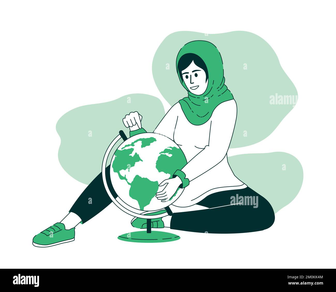 International education 2D vector isolated linear illustration Stock ...