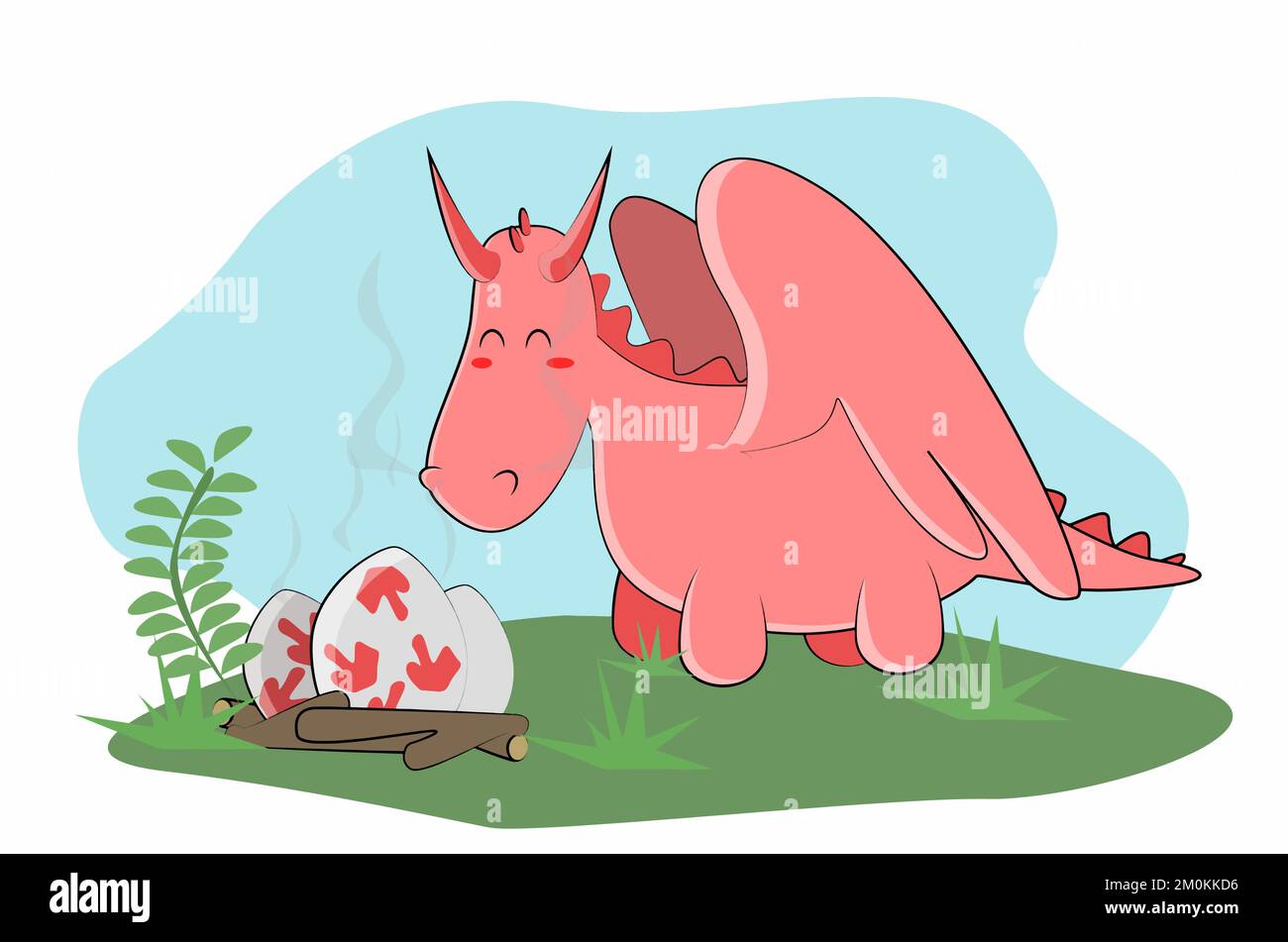 Mother and baby lizard Stock Vector Images - Alamy