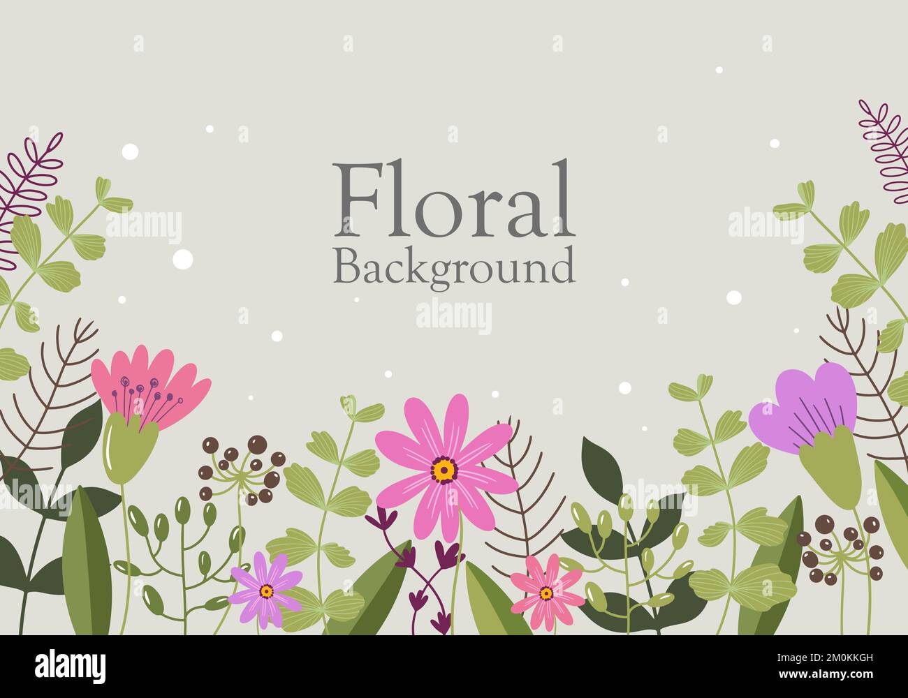 cartoon flower background in illustration and background Stock Vector ...