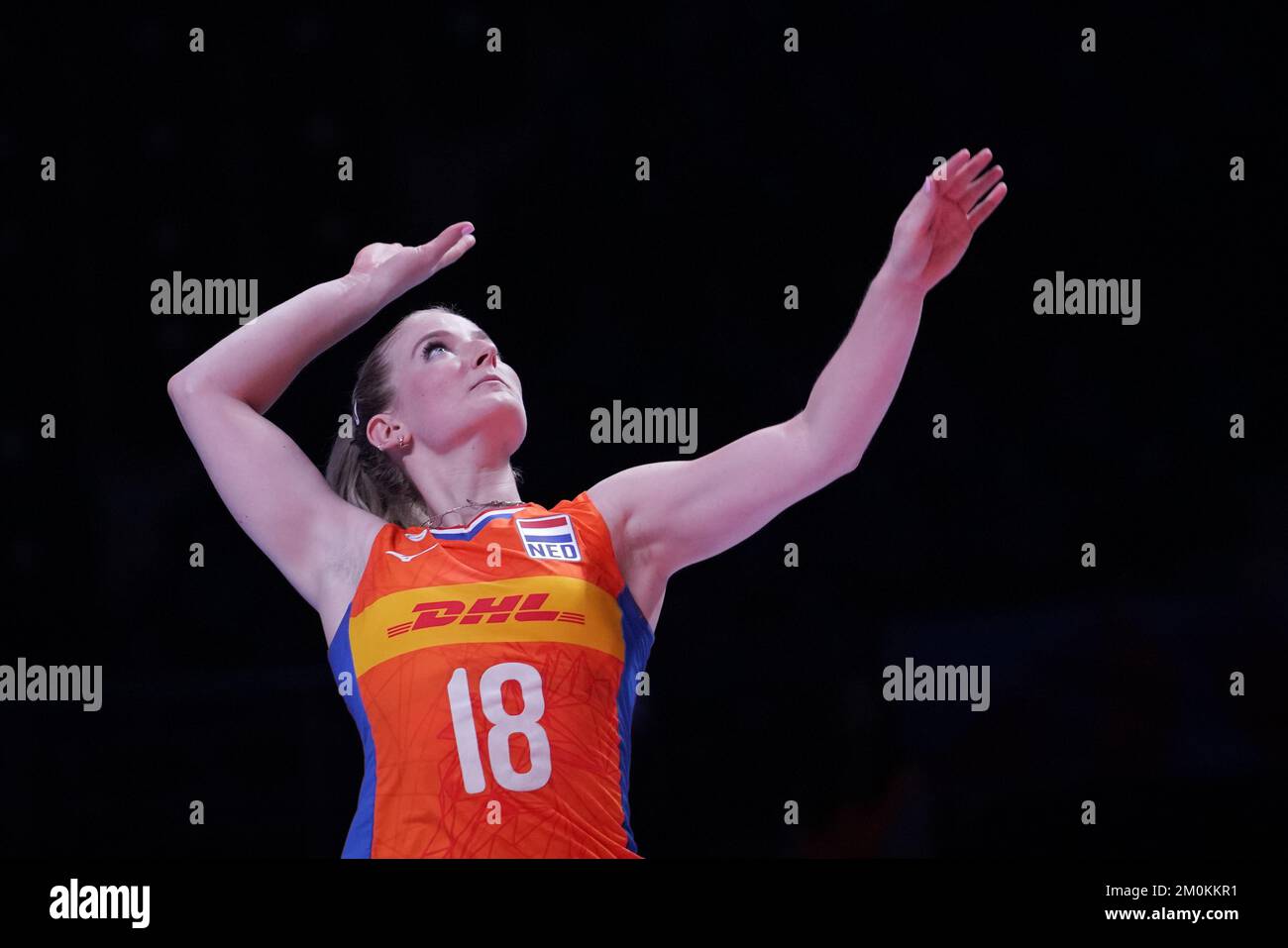 ANKARA, TURKIYE - JUNE 05, 2022: Jasper Marrit serves during Serbia vs ...