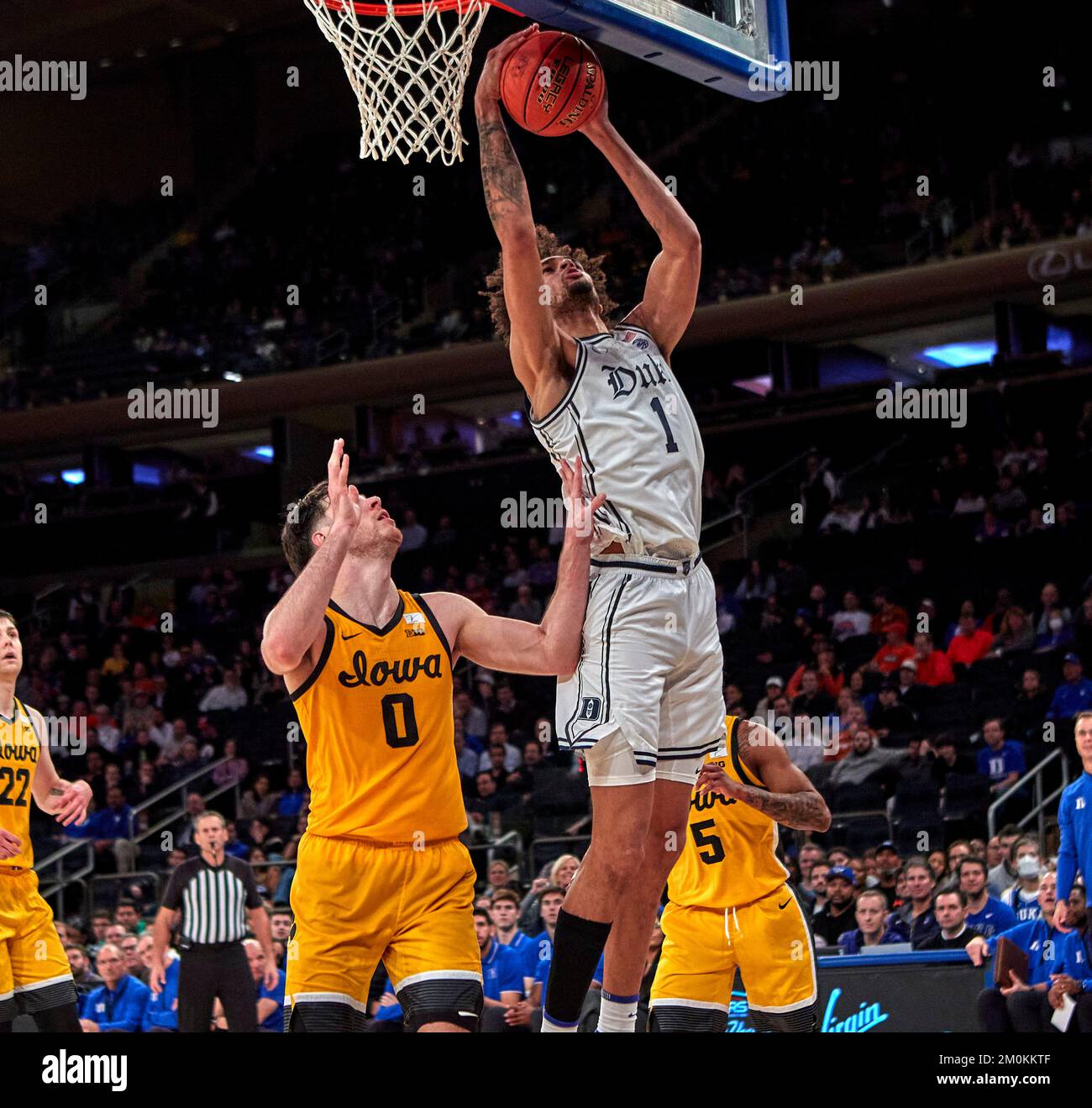 New York City, US, Dec 6, 2022. Duke Blue Devils center Dereck Lively ...