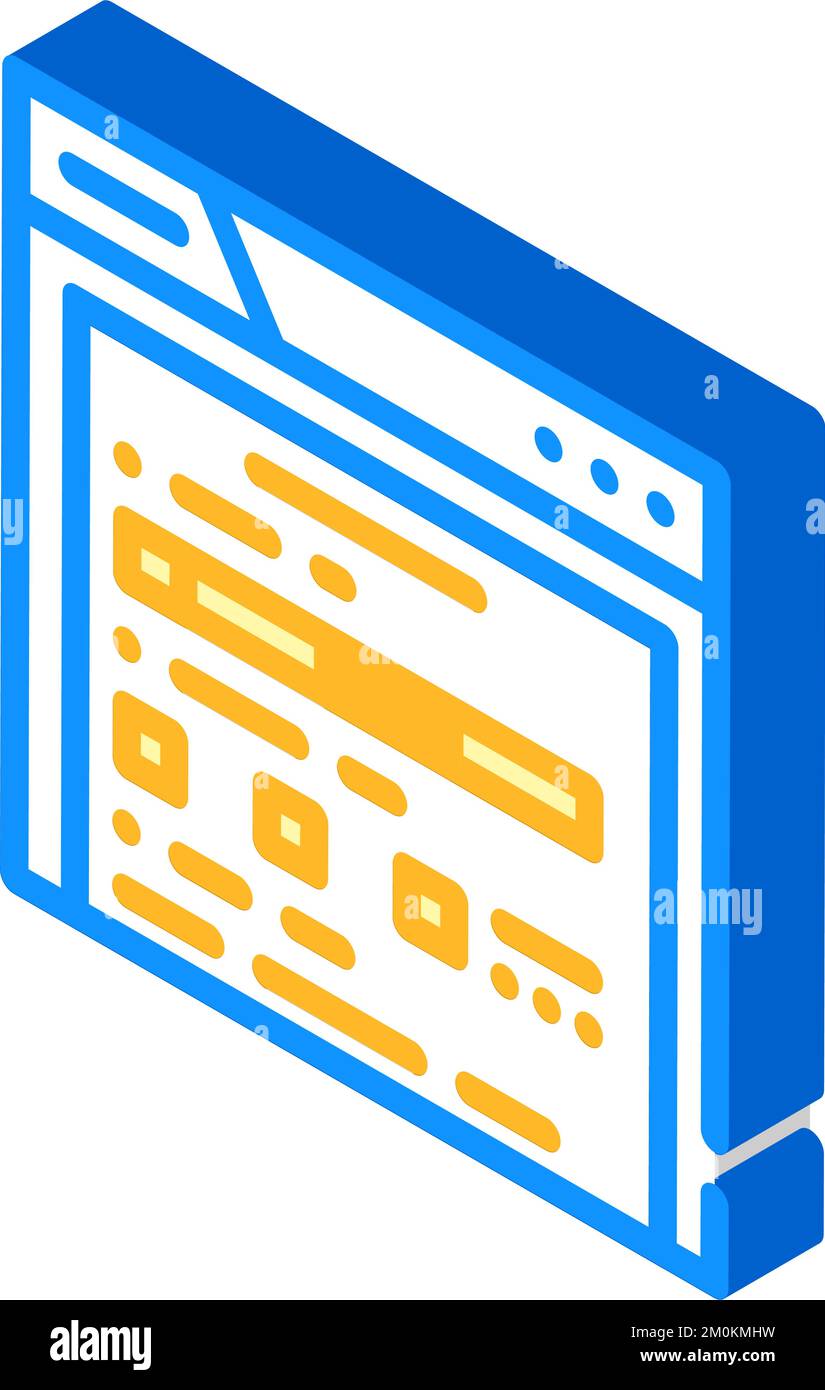web folder isometric icon vector illustration Stock Vector Image & Art ...