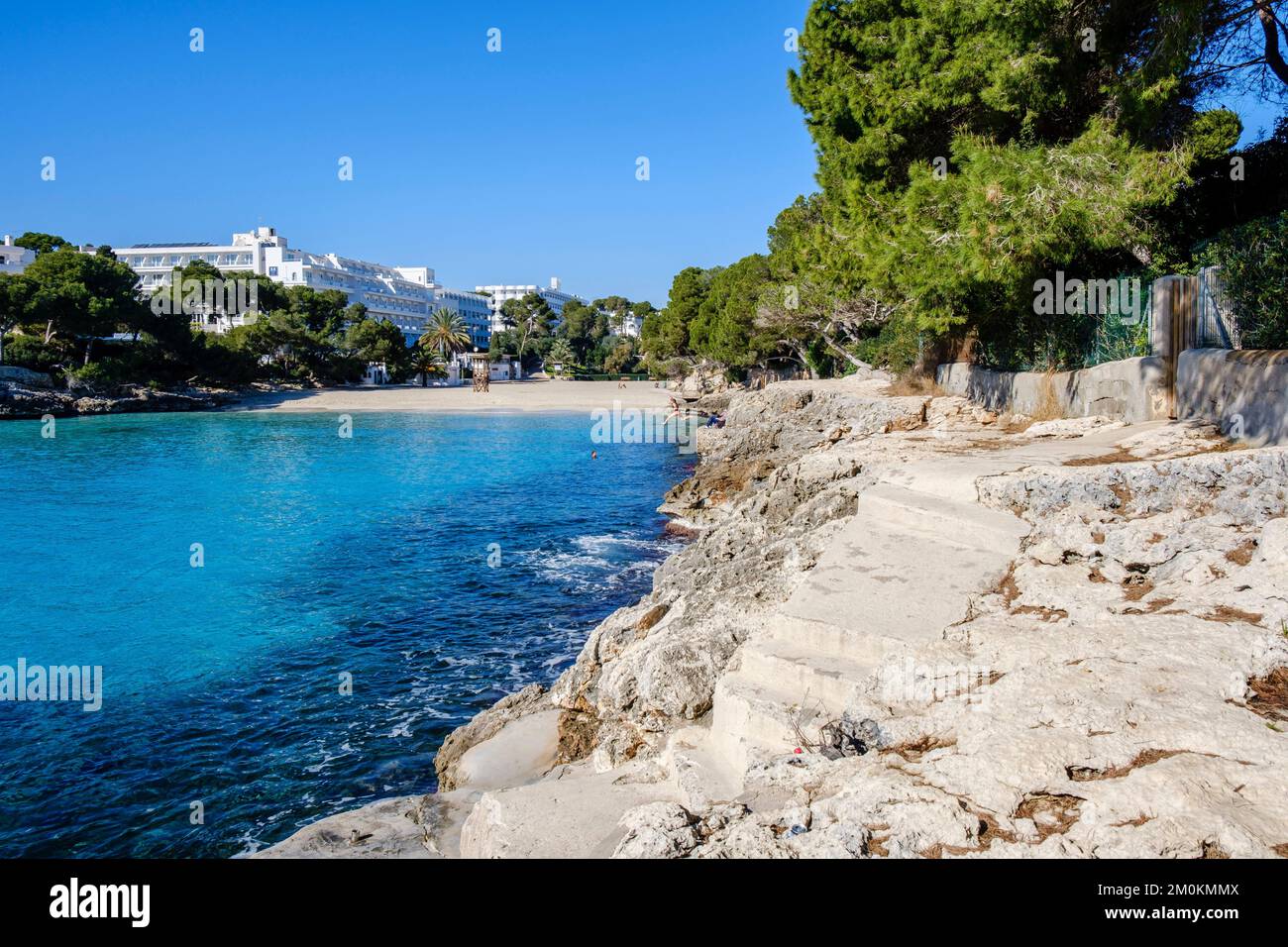 cala Gran, Cala d'Or, Santanyi, Mallorca, Balearic Islands, Spain Stock ...