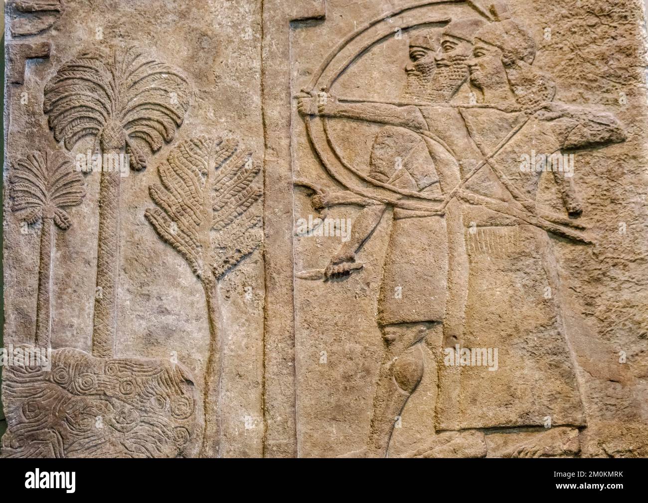 City under siege, Assyrian, 728 BC, from Nimrut central palace, British ...