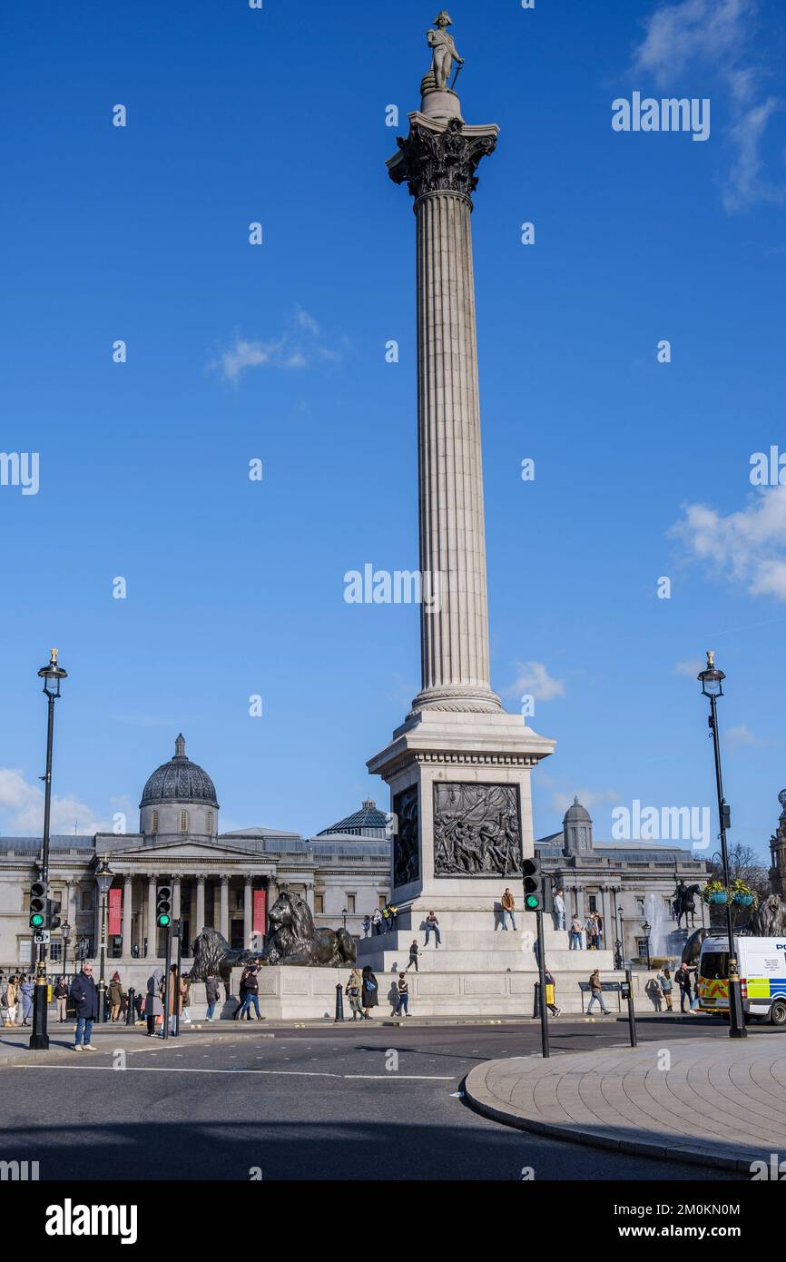 Nelson's Column, a tribute to Horatio Nelson, erected between 1840 and ...