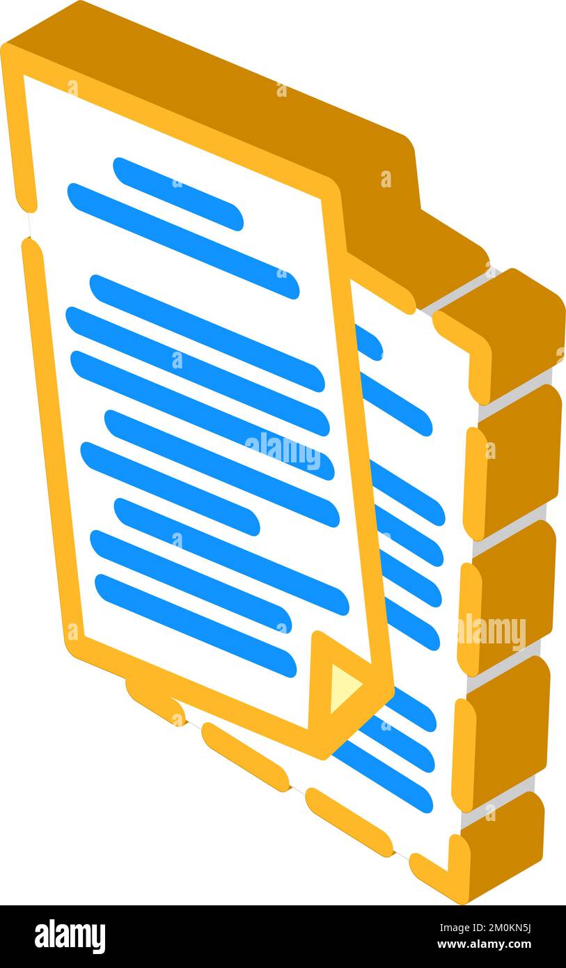 office folder isometric icon vector illustration Stock Vector Image & Art - Alamy