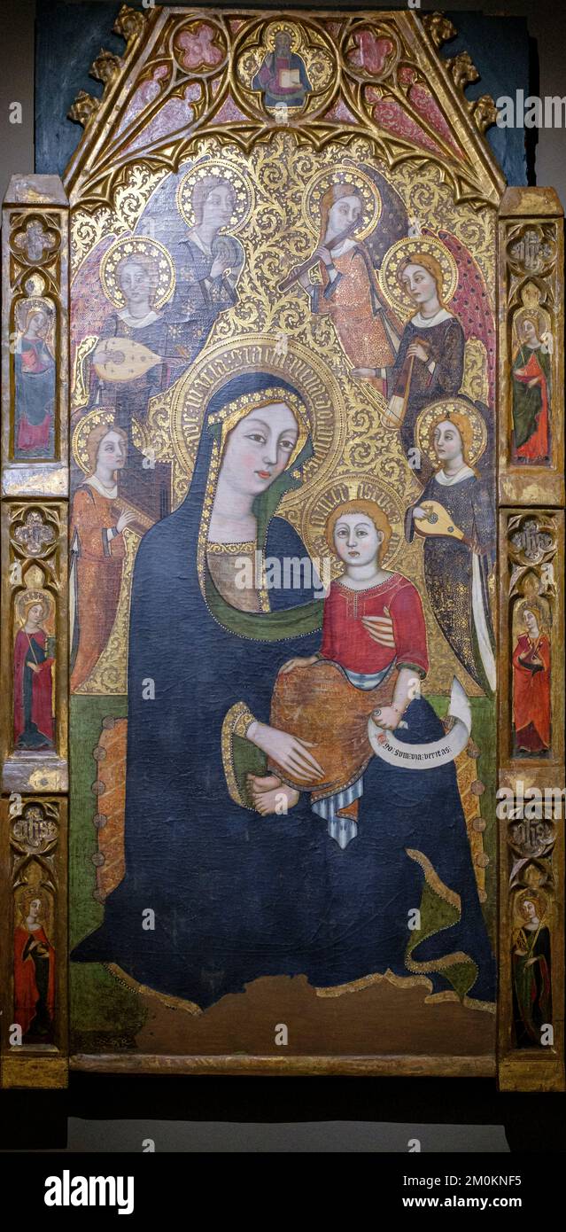 Mother of God of humility with musical angels altarpiece, Francesc ...