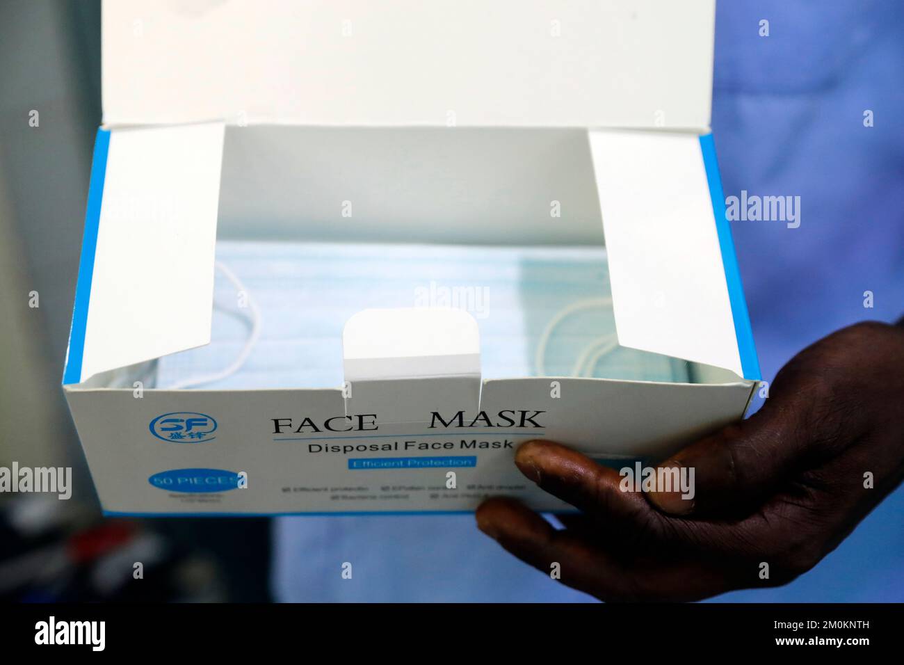 Box of surgical masks Stock Photo - Alamy