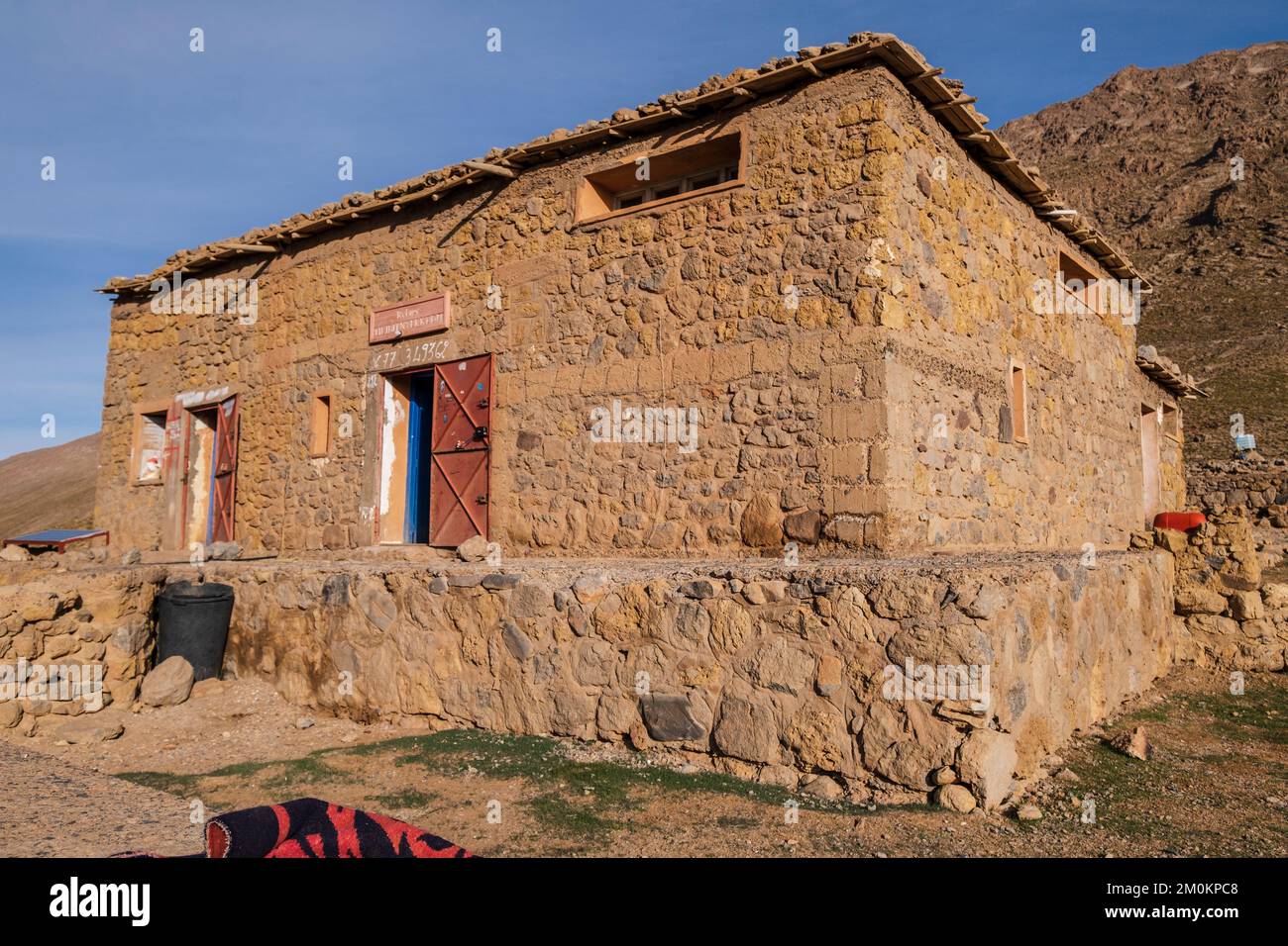 Tarkeddit Mountain Refuge, Ighil M'Goun trek,Atlas mountain range ...