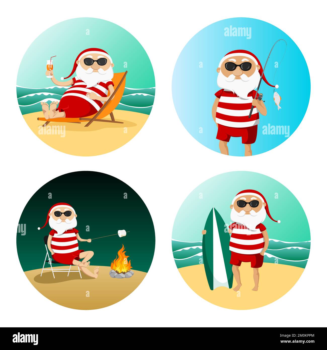 Surfing santa claus hi-res stock photography and images - Alamy