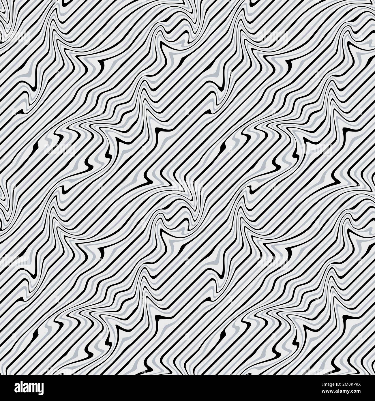 Abstract Illustration of Wave Stripes. Optical illusion and Curved ...