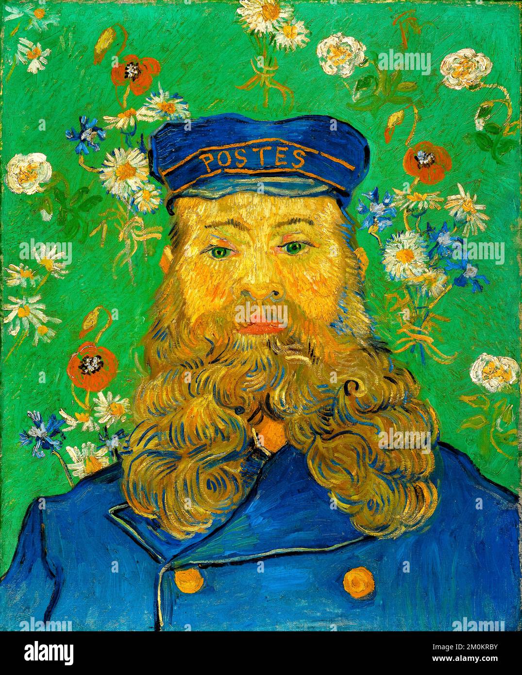 Vincent van Gogh, Postman Joseph Roulin, portrait painting in oil on ...