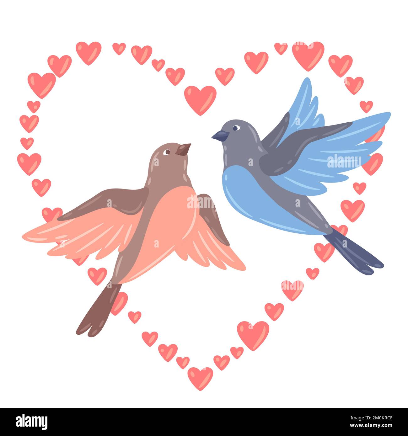 Flying Love Bird Drawing
