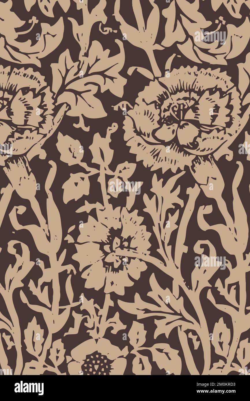 Printable botanical poster. Flowers, leaves in the illustration. Cover ...