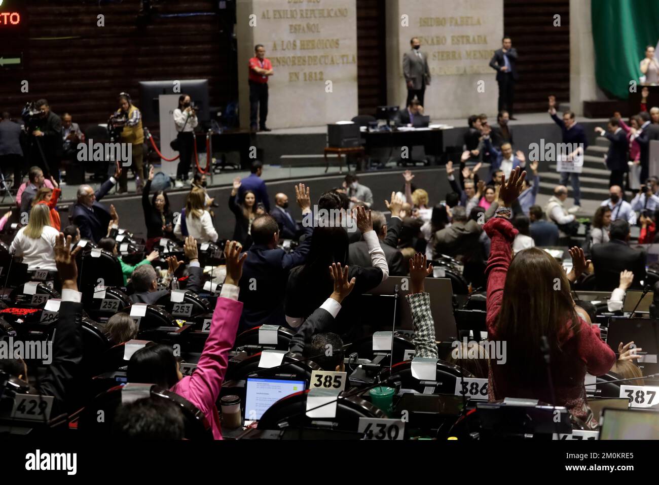 Non Exclusive: December 6, 2022, Mexico City, Mexico: Legislators vote ...