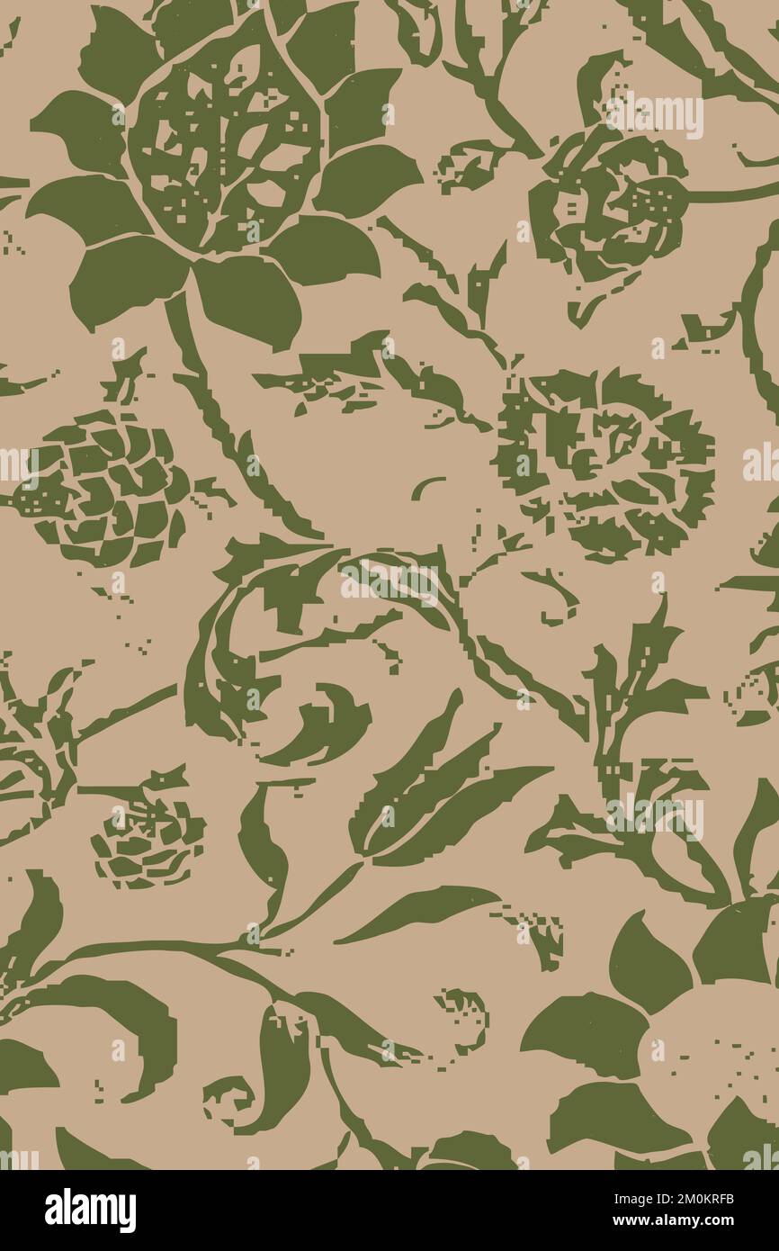 Printable botanical poster. Flowers, leaves in the illustration. Cover ...