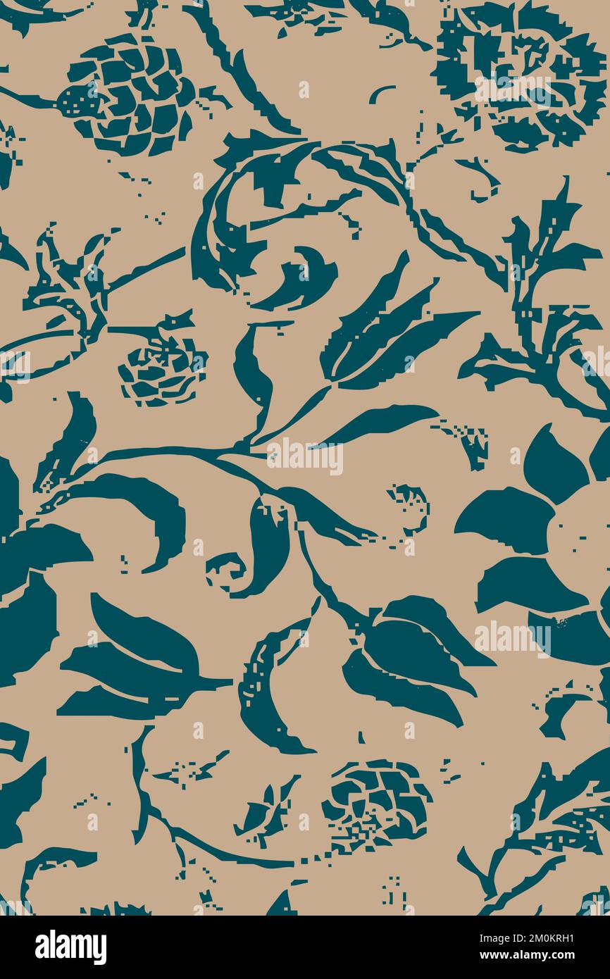 Printable botanical poster. Flowers, leaves in the illustration. Cover ...