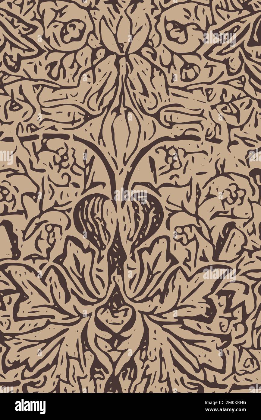 Printable botanical poster. Flowers, leaves in the illustration. Cover ...