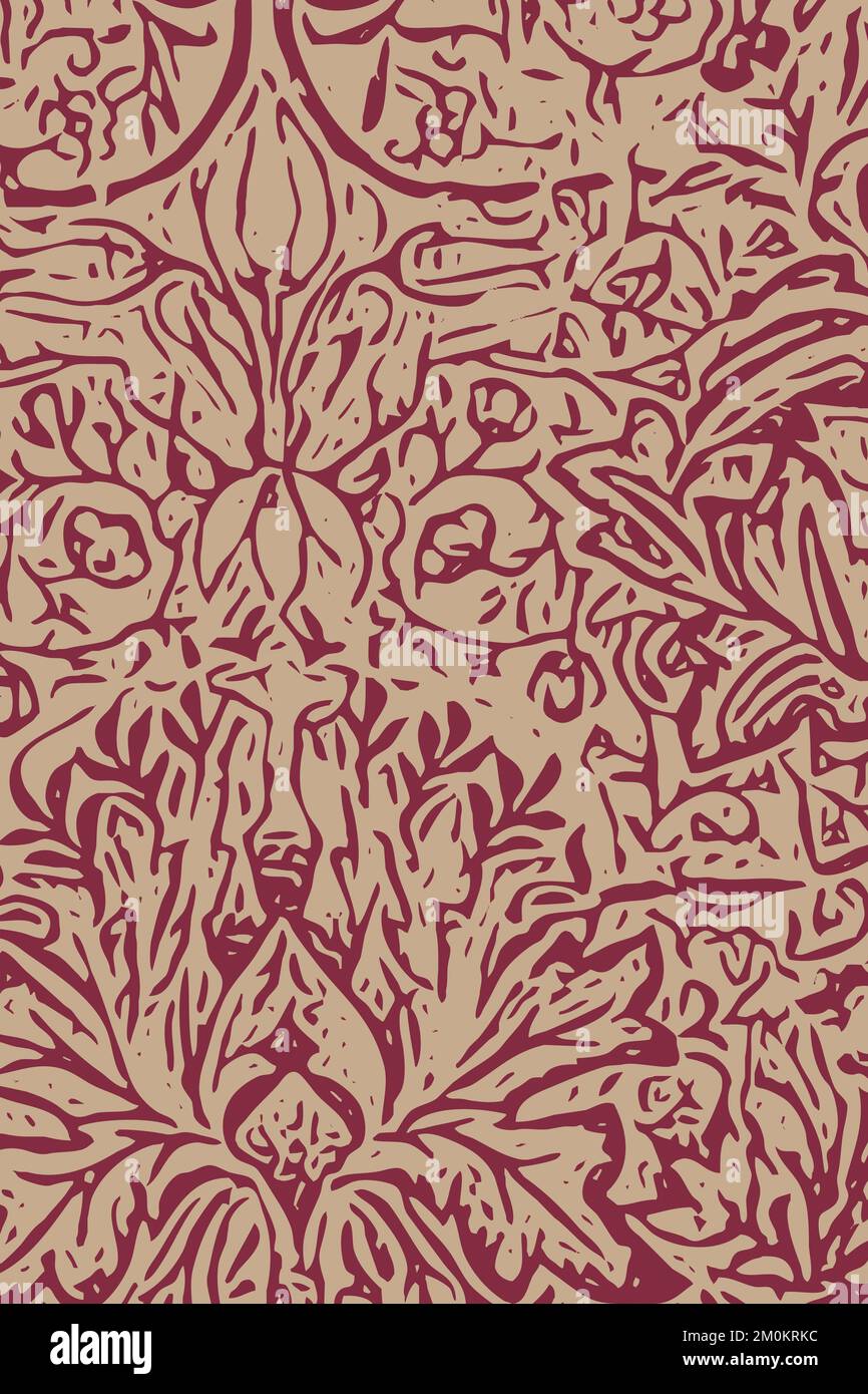 Printable botanical poster. Flowers, leaves in the illustration. Cover ...