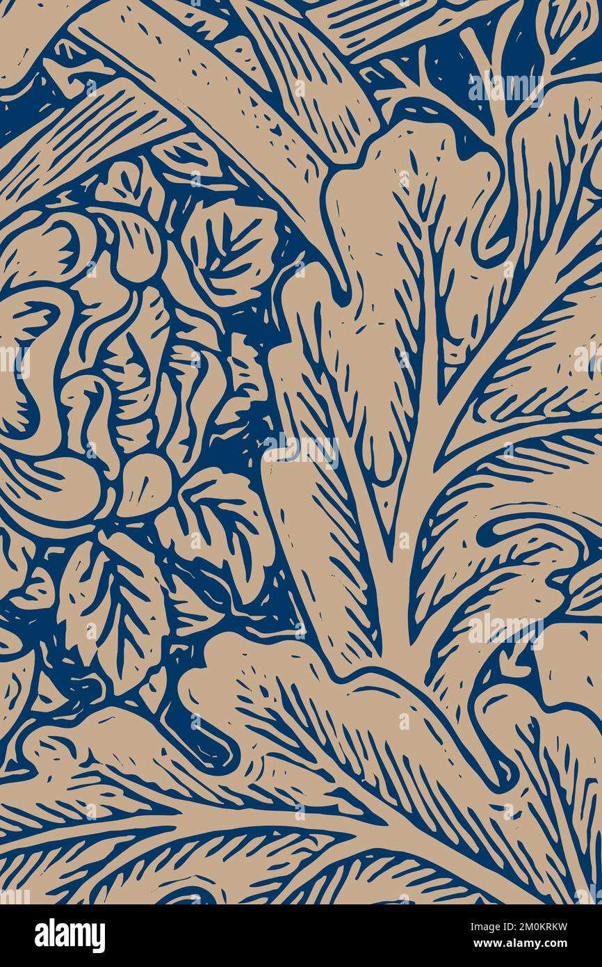 Printable botanical poster. Flowers, leaves in the illustration. Cover ...