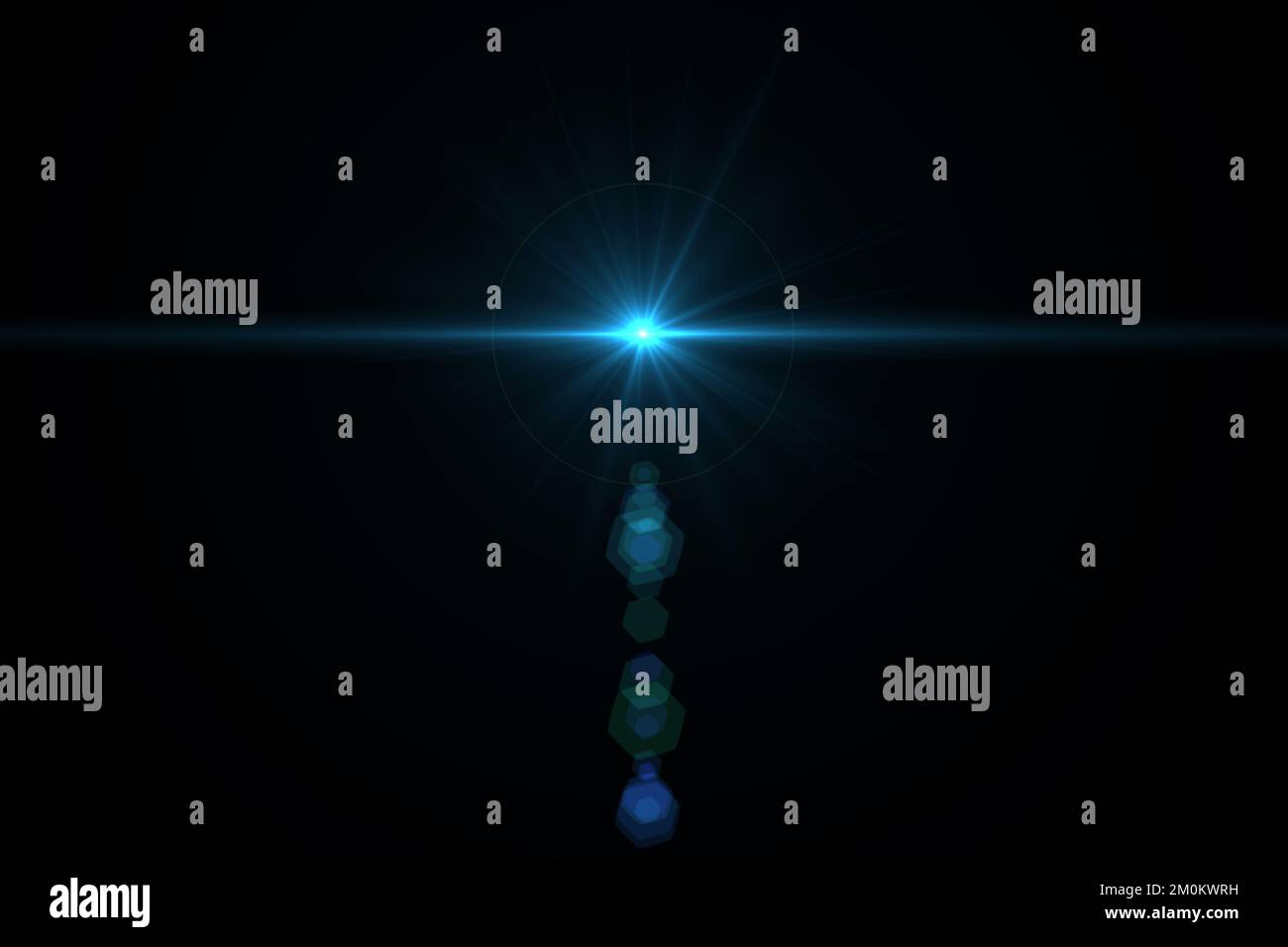 Abstract of Sun with flare. Lens Flare on black background. Lens Flare ...