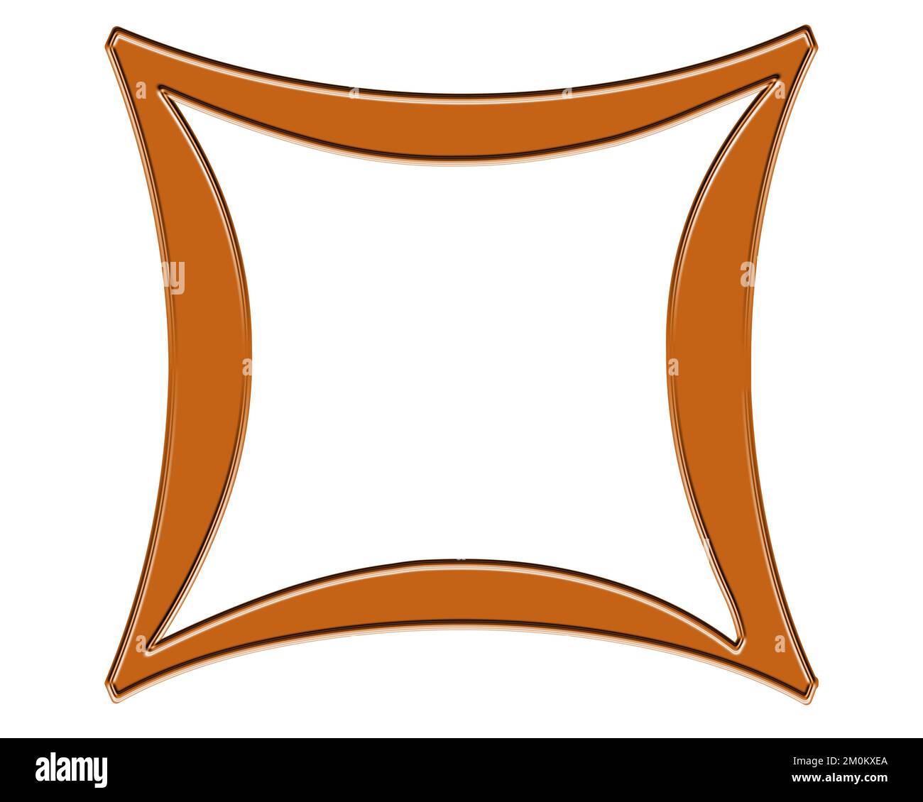 Beautiful wooden photo frame isolated on plain white background Stock ...