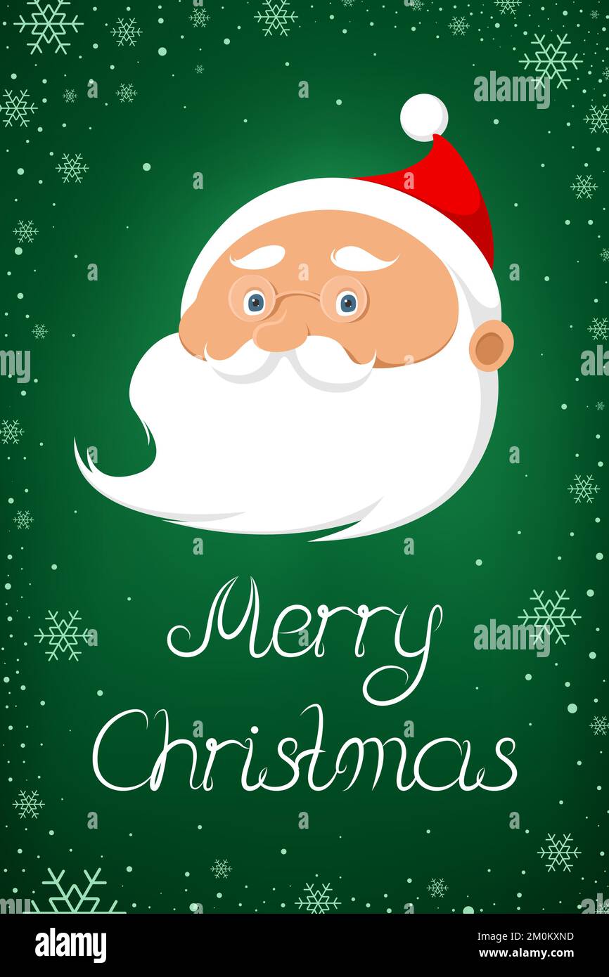 Christmas card with Santa Claus. Vector illustration Stock Vector Image ...