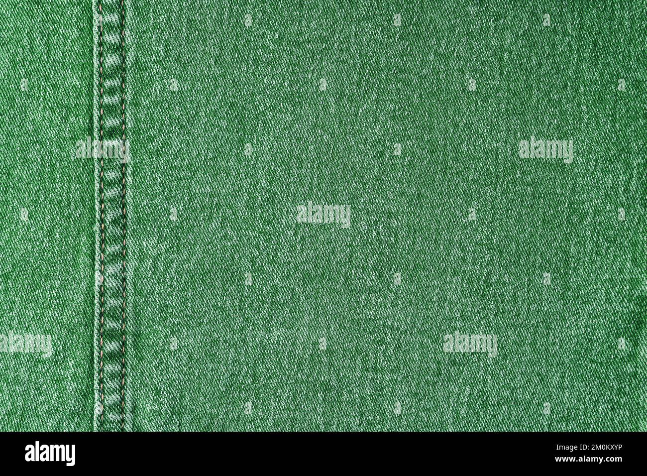 Denim jeans texture background. Texture of green colored cotton fabric ...