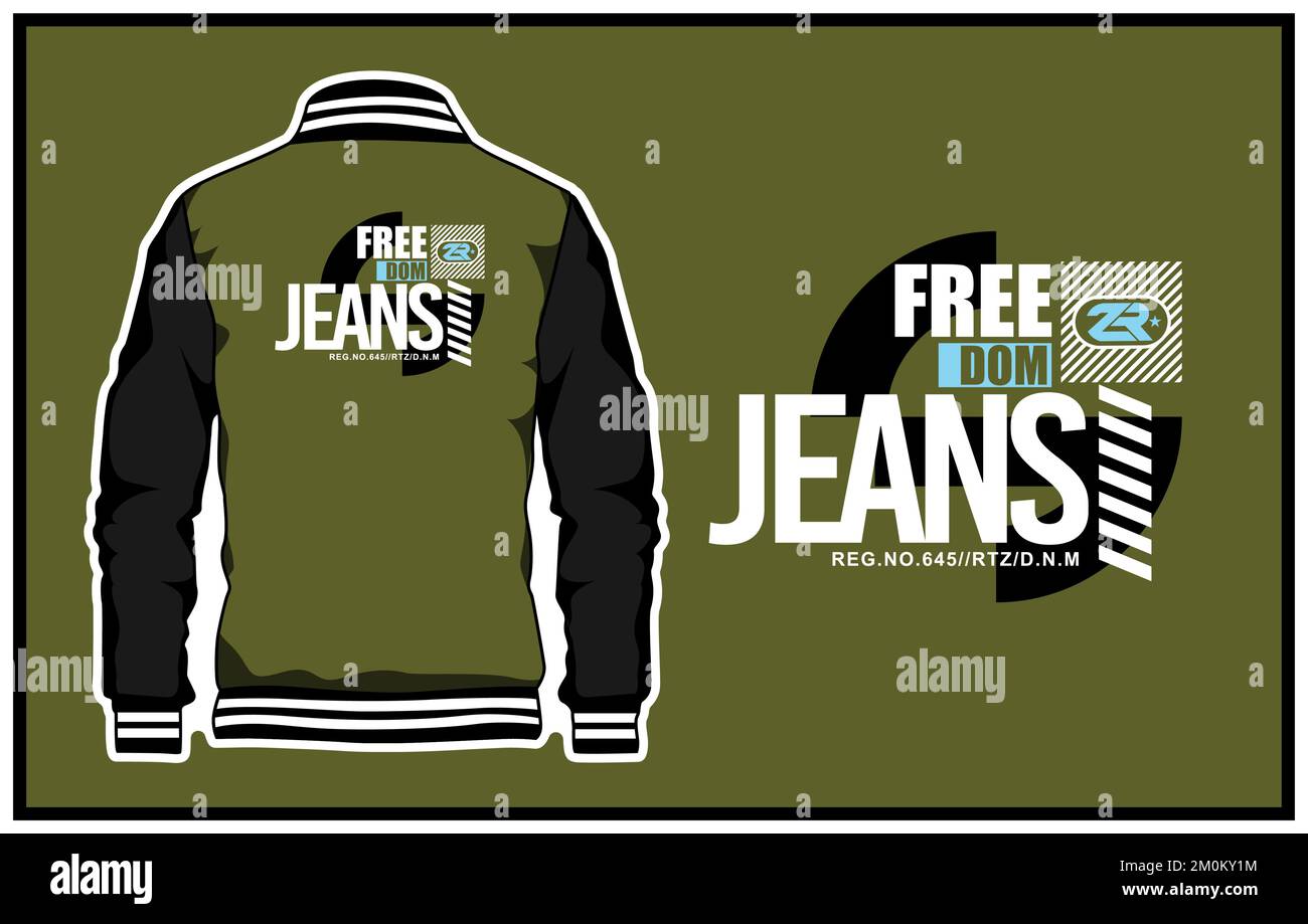 Denim jacket design Stock Vector Images - Alamy
