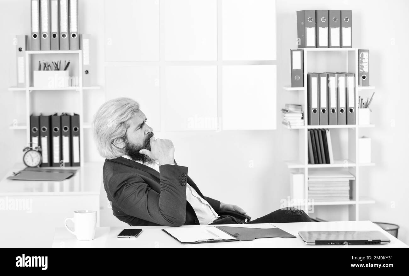 businessman hold office folder. business management professional. chief ...